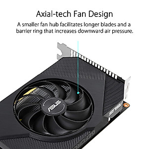 ASUS Phoenix NVIDIA GeForce GTX 1650 OC Edition Gaming Graphics Card (PCIe 3.0, 4GB GDDR6 Memory, HDMI, DisplayPort, DVI-D, Axial-tech Fan Design) (Renewed)