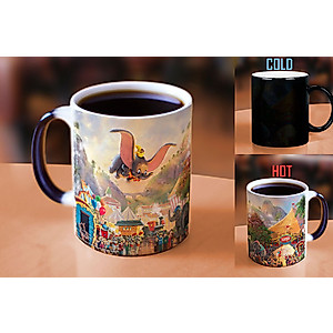 Morphing Mugs Disney - Dumbo - Flying Elephant - Circus - One 11 oz Color Changing Heat Sensitive Ceramic Mug – Image Revealed When HOT Liquid Is Added!