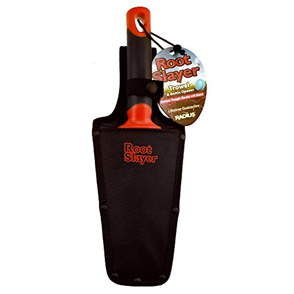 Radius Garden 17011 Root Slayer, Trowel/Holster, Original Red