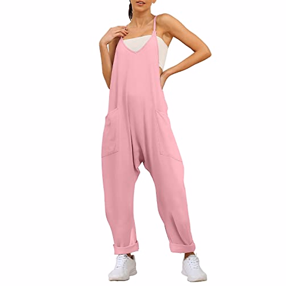 AUTOMET Preppy Clothes Jumpsuits Rompers for Women Teen Girls Casual Cute Summer Outfits 2023 Fashion Soft Onesie Overalls Jumpers