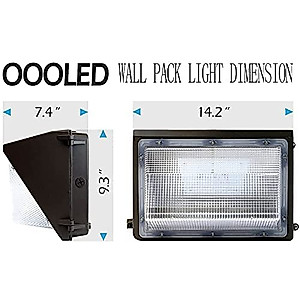 (4 Pack) LED Wall Pack Light, 100W 11000LM 5000K Daylight with Dusk-to-Dawn Sensor Wall Lights, 600-800W HPS/HID Equivalent Commercial and Industrial Outdoor LED Lights for Warehouses, Parking Lots