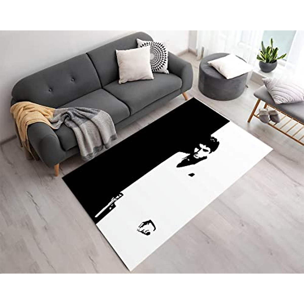 Scarface Rug, Scarface Carpet, Legends Rug, Famous Rug, Movie Star Rug, Custom Rug, Home Decor Rug, Popular Rug, Themed Rug,Art Decor Carpet e284 (4.6x6.56 feet - 140x200 cm)