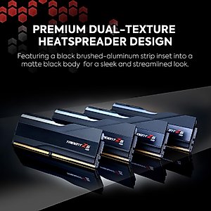 G.SKILL Trident Z5 RGB Series (Intel XMP 3.0) DDR5 RAM 32GB (2x16GB) 6800MT/s CL34-45-45-108 1.40V Desktop Computer Memory UDIMM - Matte Black (F5-6800J3445G16GX2-TZ5RK)