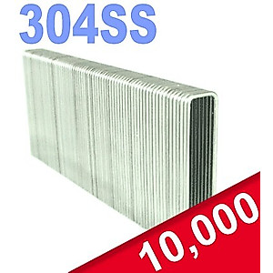 1-3/4" Leg x 7/16" Crown 16GA 304SS N19 Staples 10,000ct | SSN19C2
