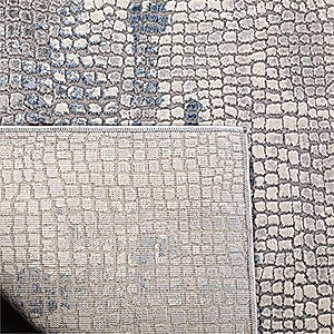 Safavieh Meadow Collection 5'3" x 7'6" Grey Navy MDW182F Modern Abstract Area Rug