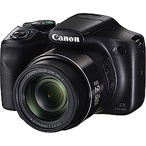 Canon PowerShot SX540 HS Digital Camera (1067C001), 2 x 64GB Memory Card, 3 x NB-6L Battery, Color Filter Kit, Filter Kit, Corel Photo Software, Charger, Card Reader, LED Light + More (Renewed)