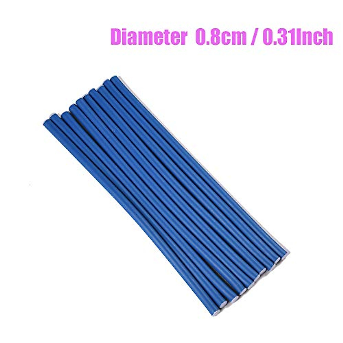MY LIKE 20-pack 9.5" Twist-Flex Soft Bendy Foam Hair Roller Flexible Curing Rods-Hair Curlers For Long,Medium and Short Hair（Diameter 0.8cm）