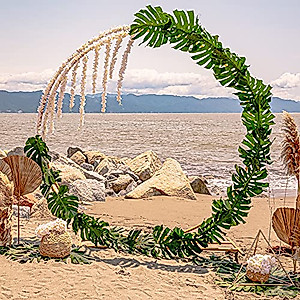 ATFL Artificial Palm Leaves Decor,50 Pcs Big Leaf Placemat, Green Palm Leaves Party Decorations,Tropical Table Decor, Hawaiian Leaves Decor,Safari Leaves Decoration,Beach Centerpieces for Wedding(50)