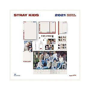 Stray Kids 2021 Seasons Greetings (Incl. Package, Calendar, Diary, Post Card Book, Photocard Set, Roll Sticker, Book Mark Set, Ball Pen, Poster Calendar, Random Instant Photocard)