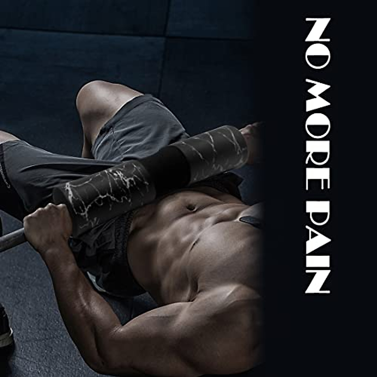 Barbell Pad Hip Thrust Pad Squat Pad Barbell Cushion BNR Foam Sponge High Density Rebound for Squat,Lunge,Weight Lifting Comfort Protection of Shoulders,Neck,Back,Crotch Suitable for Gym Standard Olympic Barbell Black