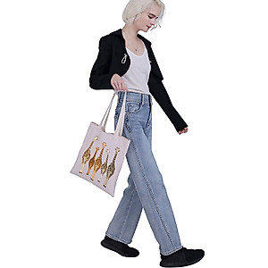 G2TUP Giraffe Tote Bag Giraffe Lovers Reusable Grocery Bag Giraffe Animal Birthday Gift (Giraffe Tote Bag)