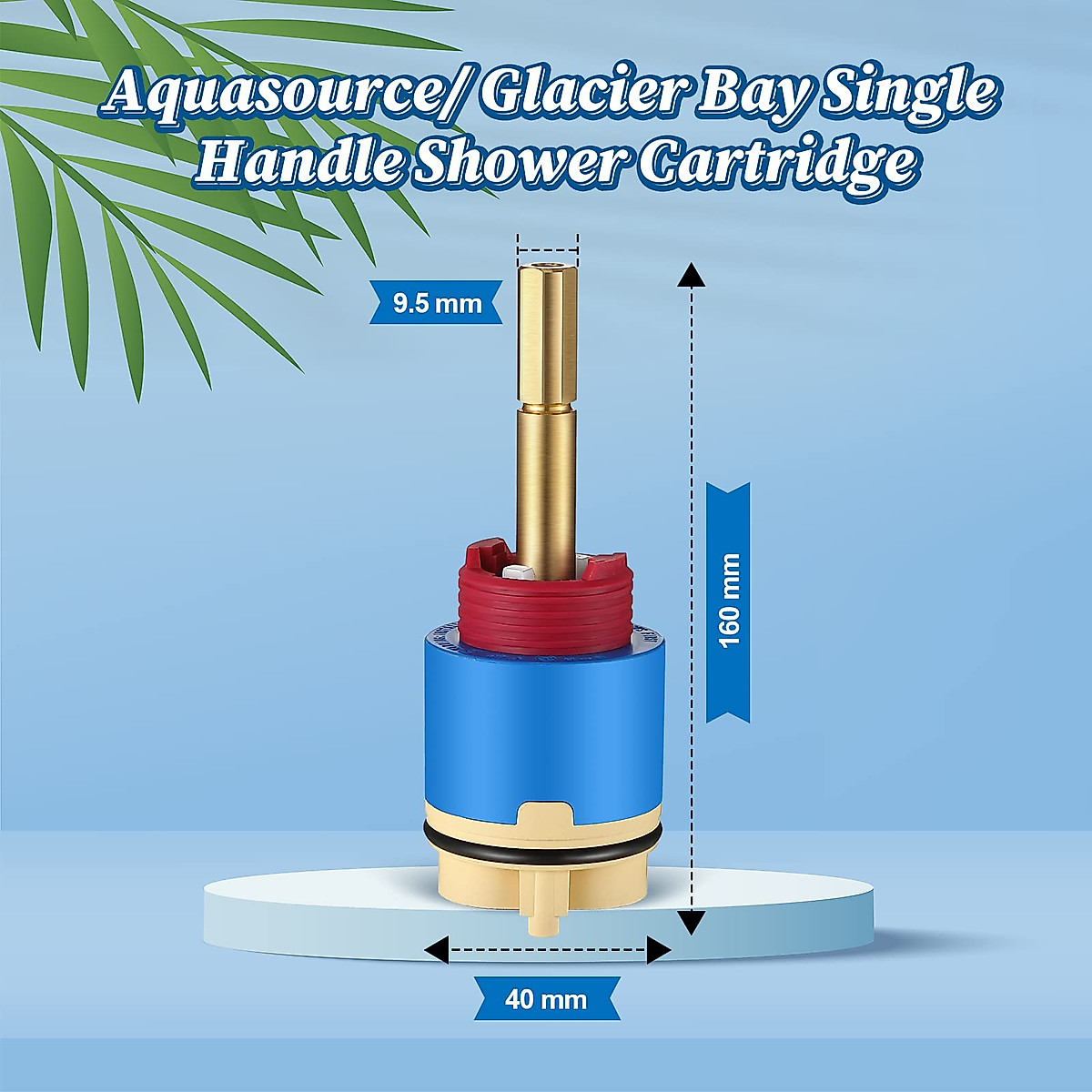 Dreyoo Replacement for 10670 Shower Cartridge Compatible with Aquasource/Glacier Bay, Single Handle Shower Faucet Cartridge Replacement for Hl-40 for Hot Cold Water Shower/Tub Faucet Shower Cartridge