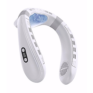 Agihoss Neck Air Conditioner Fans That Blow Cold Air Cooling Device Wearable Fan, 5200mAh Battery Operated Rechargeable Personal Fan, 3+3 Speeds Perfect for Women Men