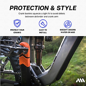 Crank Boot Protectors for Mountain Bike and Gravel Cranksets - 4 PCS Cover Sleeve Bike Crank Arms - Protection and Style