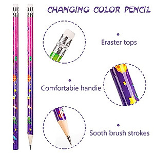 100 Pieces Outer Space Pencils Pencils Bulk Starry Sky Wooden Writing Pencils with Durable Erasers Top Home Office School Classroom Supplies (100)