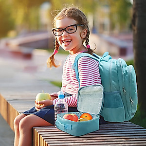 Soekidy Unicorn Backpack for Girls Kids Backpacks Toddler Bookbags with Lunch Box Pencil Bag 3 in 1 Sets School Bags for Age 3+ (Green Unicorn)