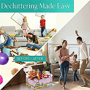 visesunny Closet Baskets Windmill in The Suburbs Of Amsterdam Storage Bins Fabric Baskets for Organizing Shelves Foldable Storage Cube Bins for Clothes, Toys, Baby Toiletry, Office Supply