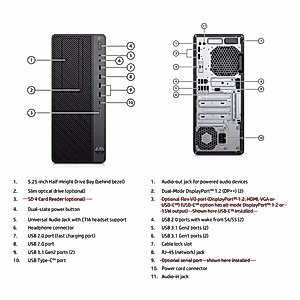 HP Z1 Entry Tower G5 Workstation, Intel Eight Core 9th Gen i7 9700 3.0Ghz, 8GB DDR4 RAM, 2TB NVMe PCIe M.2 SSD, USB Type C, Windows 11 Pro (Renewed)