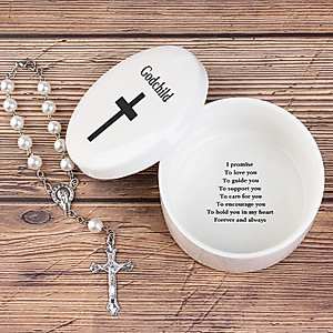Baby Baptism/Dedication/Christening Keepsake Baptism Gift for Boy Girl from Godparents, Precious Moments Girl Boy With Praying Cross, Godchild, Baptism, Baby Shower, Godchild Christmas from Godmother