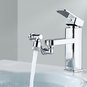 Faucet Extender for Bathroom Sink Universal,1080 Faucet Extender Brass,Splash Filter Faucet Extender,2 Water Outlet Modes,Universal Splash Filter Faucet Aerator