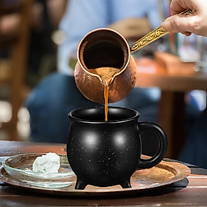 Healeved Halloween Cauldron Mug Halloween Coffee Mug Witches Brew Mug 450ml Ceramic Coffee Cup Witch Mug Cauldron Coffee Mug Milk Mug Novelty Halloween Mug