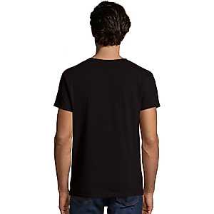 Hanes Men's Nano Premium Cotton T-Shirt (Pack of 2), Black, Large