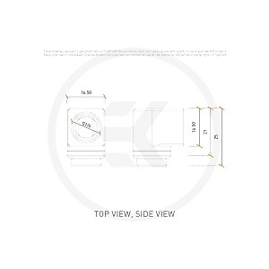 EKWB EK-Quantum Torque Micro Rotary 90 Degree Angled Fitting, Black