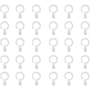 lasenersm 30 Pieces Windproof Hook Hanger Buckle Hook Clips Plastic Cloth Hanger Buckles Clothes Hanger Hooks Windproof Clothes Hanger Clip Buckle, White(for 25-29mm Round Tube)