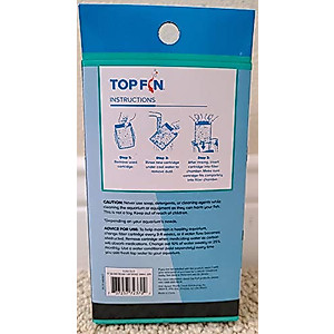 Top Fin Silenstream PF-S Small Filter Cartridges (6 Count) Refill for PF10 Power Filters (5.5in x 3.1in)