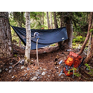 Pro Venture Waterproof Hammock Rain Fly [12ft x 9ft] - Portable Large Camping Tarp - Premium Lightweight Ripstop Nylon Cover - Fast Set Up + Accessories - A Camping Gear Essential! 12x9 ft HEX Shape