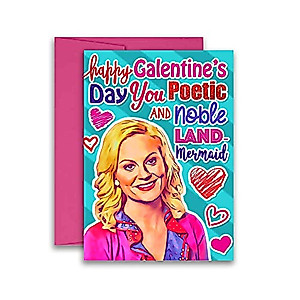 Leslie Knope Inspired Galentine's Day Card Parks and Recreation Parody Valentine's Day Card 5x7 inches w/Envelope