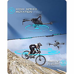 DEERC D60 Drones with Camera for Adults, Kids, FPV 1080P HD Video, Long Battery Life, Gravity Sensor, Foldable, Hobby RC Quadcopter, Suitable as Gifts for Boys, Girls, Beginner Adults, 1 Piece, Black