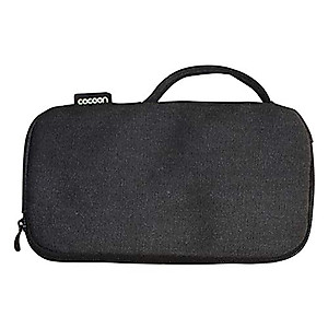Cocoon CSG270BK Waxed Canvas Gadget Case Includes Grid-IT!® Accessory Organizer (Black) Medium