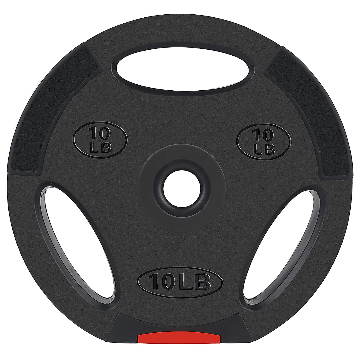 Signature Fitness Vinyl Standard 1-Inch Plate Weight Plate for Strength Training and Weightlifting, 10-Pound, Pair