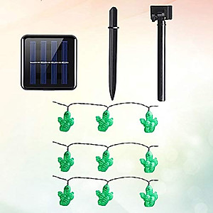 Christmas Lights Decoration Christmas Solar String Lights 30 LED Solar String Lights Cactus Shape String Light Waterproof String Lights for Wedding Party Home Bedroom Garden Patio Decoration Green