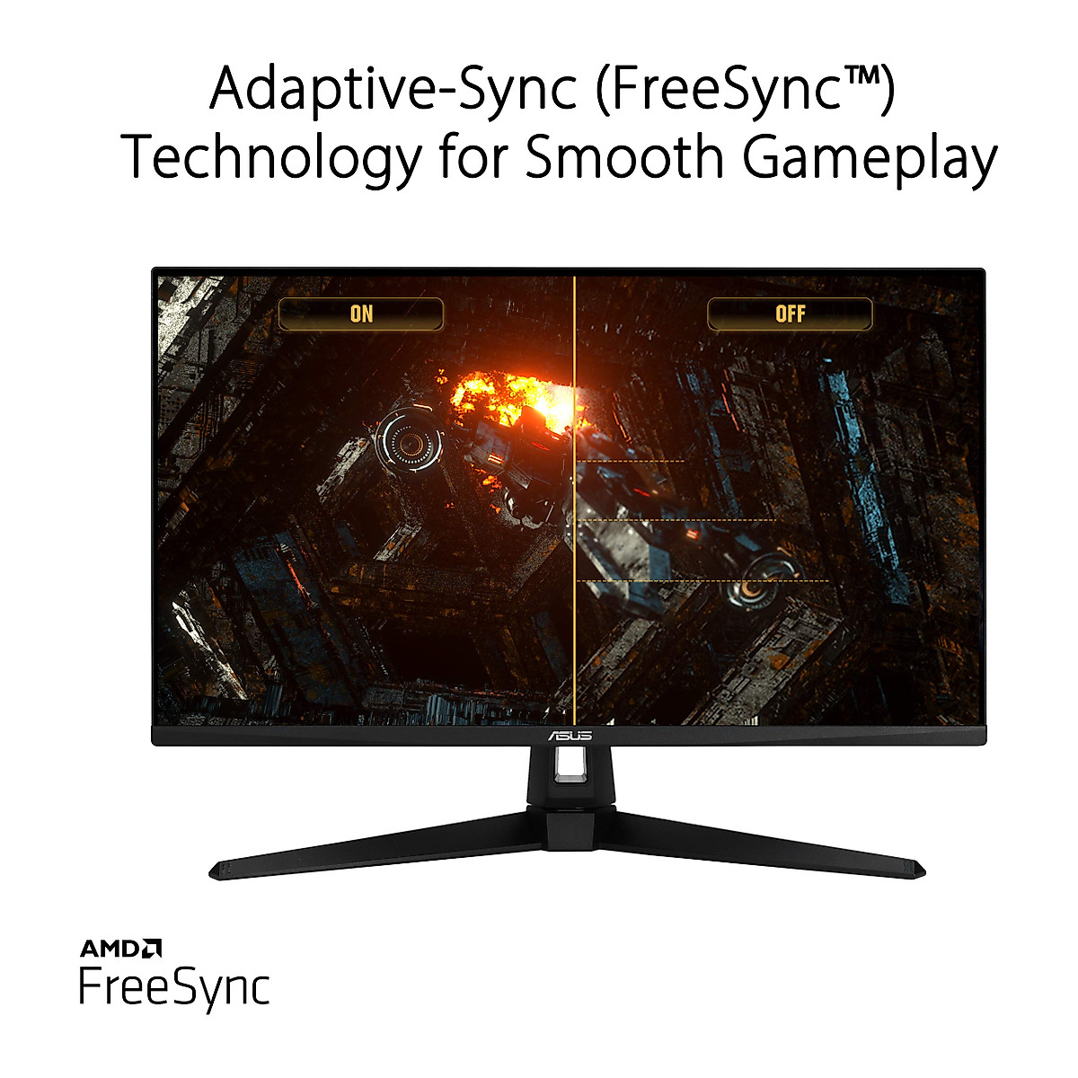 ASUS TUF Gaming VG289Q1A 28” Monitor, 4K UHD (3840 x 2160), IPS, Adaptive-Sync/ FreeSync, Eye Care, DisplayPort HDMI, DCI-P3 HDR 10, Shadow Boost, Black