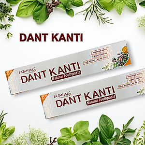 Patanjali Dant Kanti Natural Toothpaste 100gm / 3.38 fl oz - (Pack of 10)