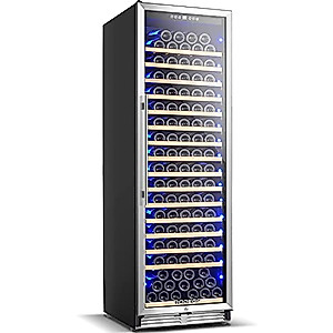 BODEGA 24 Inch Wine Cooler, 176 Bottles Large Capacity Frost Free Wine Fridge with Advanced Cooling Compressor for Red, Rose and Sparkling Wines,Built-in & Freestanding