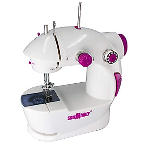 Sew Mighty, The Original Portable Sewing Machines - Perfect for Kids, Travel, Quick Repairs & Small Projects - Dual Speed, Battery & AC Power, Foot Pedal Controller & More (Mighty Mini Kit)