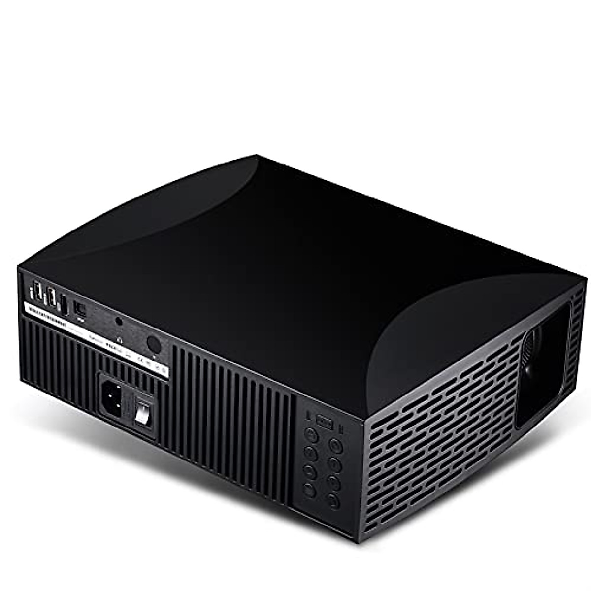 LJJSMG Mini Portable Projector,Video DLP Pocket Projector for Home and Outdoor Entertainment,Support 1080P HDMI Input Built-in Rechargeable Battery Stereo Speakers