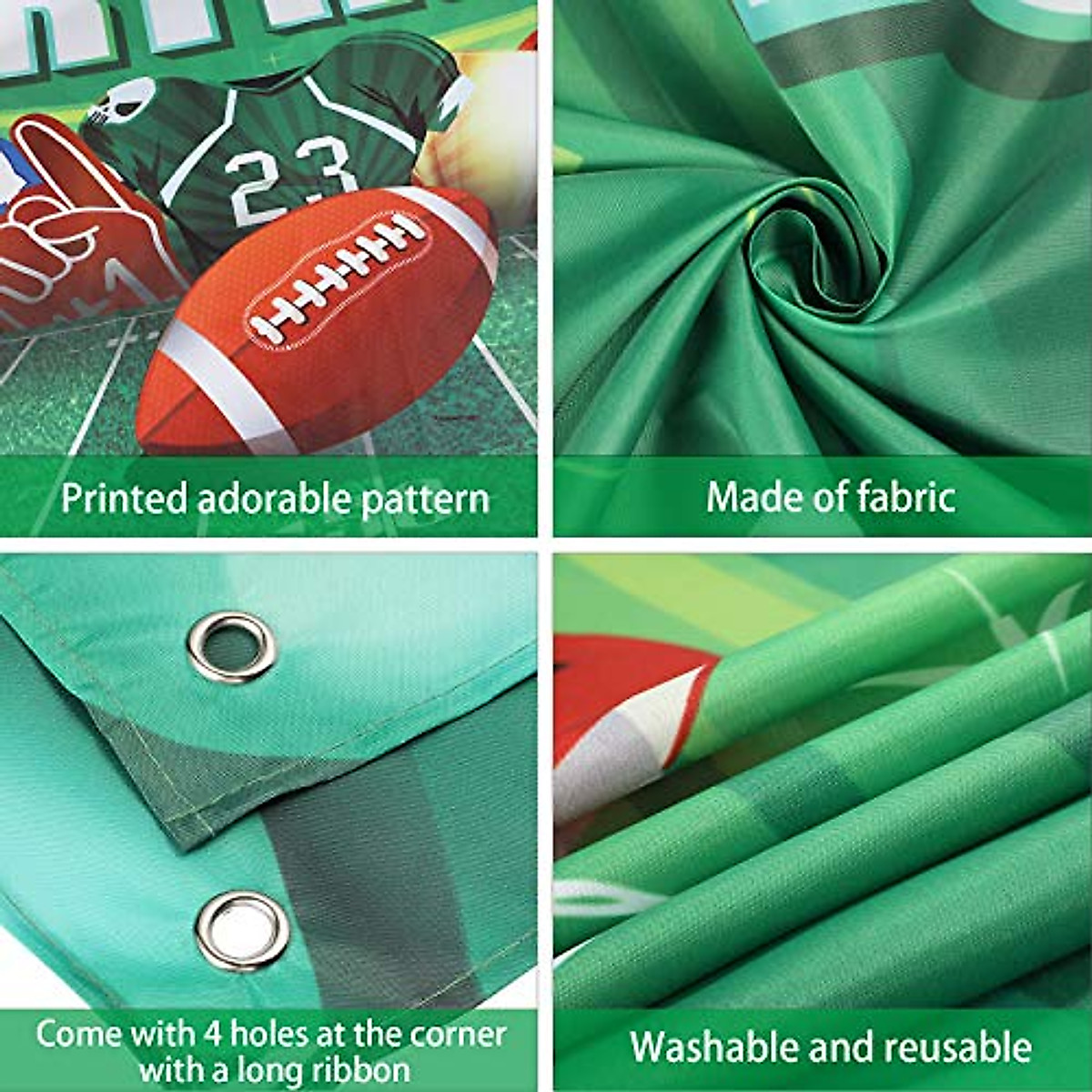 Football Birthday Party Backdrop Decorations Football Birthday Banner Super Football Bowl Game Day Sports Fan Supplies Football Themed Boy Birthday Party Favors Photo Booth Props Wall Hanging