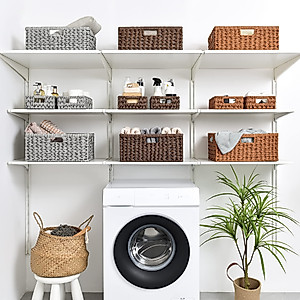 GRANNY SAYS Bundle of 1-Pack Toilet Paper Storage Stand & 1-PackExtra Large Wicker Storage Basket for Organizing
