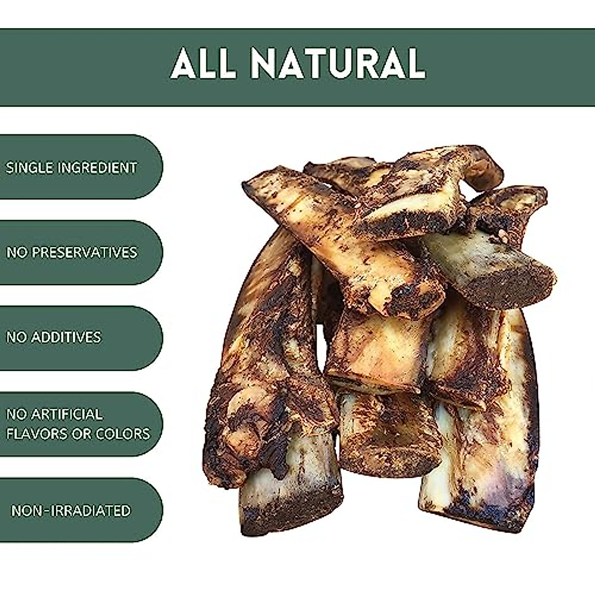 K9 Connoisseur Single Ingredient Dog Bones Made In USA From Grass Fed Cattle 8 To 10 Inch Long All Natural Meaty Rib Marrow Filled Bone Chew Treat Best For Medium Breed Dogs Best Upto 50 Pounds 8 Pack