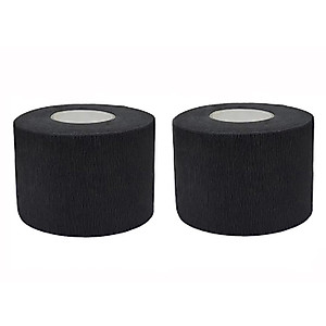 ericotry 2 Rolls Black Disposable Barber Neck Paper Strips Professional Hairdressing Stretchy Wrap Barber Accessories for Salon Hair Cutting Shaving Styling