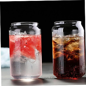 HAKIDZEL 2Pcs can cup glass cups beer mugs clear coffee mugs canned drinks glass drinking glasses vodka glasses Water Mug Ring-pull Can Shaped Cup household soda can golf cup beer can