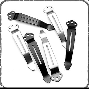 BQEDC Titanium Deep Carry Pocket Clip for Zero Tolerance 0620 0630 Folding Knifes More (Silvery)