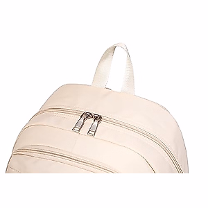 Acmebon Girl Roomy Fashion Laptop Backpack Casual Daily Backpack for Women Cream