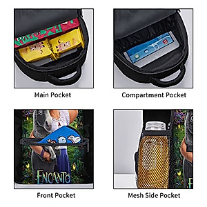 Backpack Encanto Anime Cartoon Backpack 12 Inch Small Bookbags Casual Travel Sandwich Multipurpose Daypack Backpacks For Youth Bags, Black
