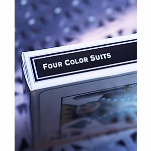 Hesslers (Blue) Rider Back Playing Cards, Unique Four-Color Suites (Includes Poker Hand Reference Cards)