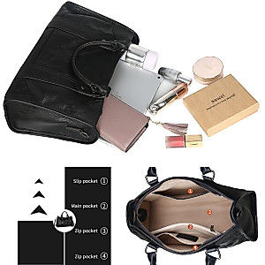 Iswee Canvas Womens Bucket Bag Shoulder Handbags Hobo Ladies Purses Fashion Tote Purse (Dark Gray)